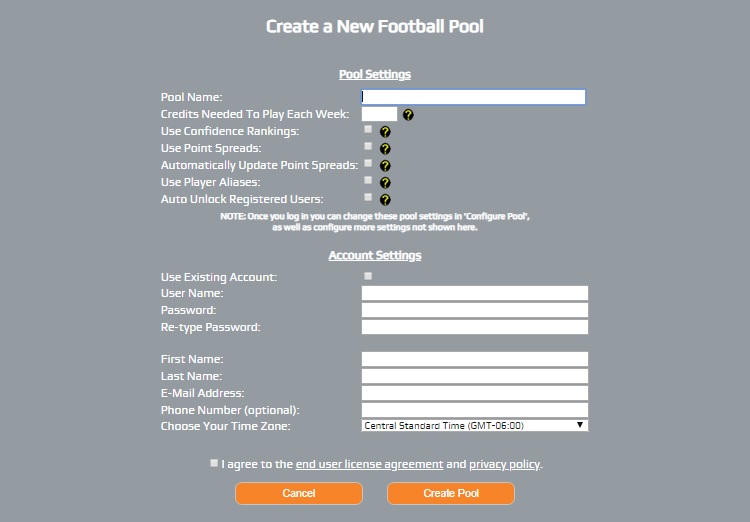 Football Pool - Demonstration